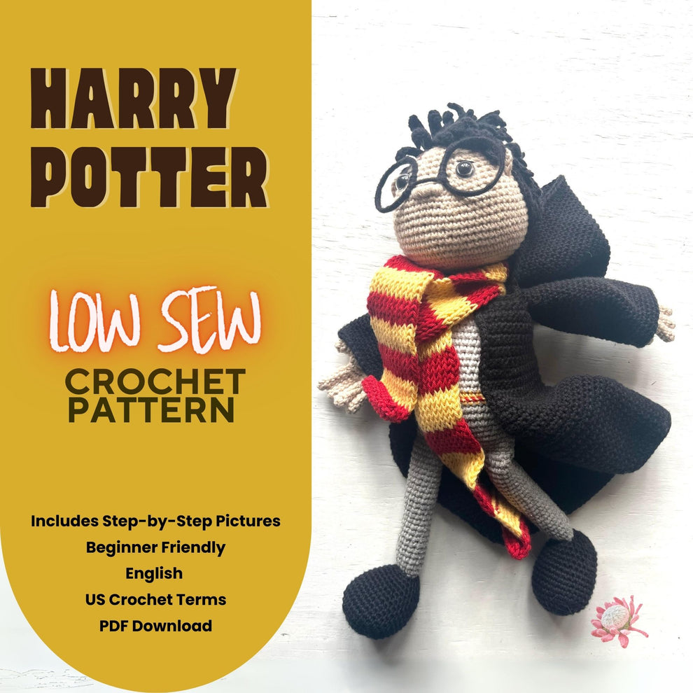 Harry Potter doll Crochet Pattern. – 3 Stitches