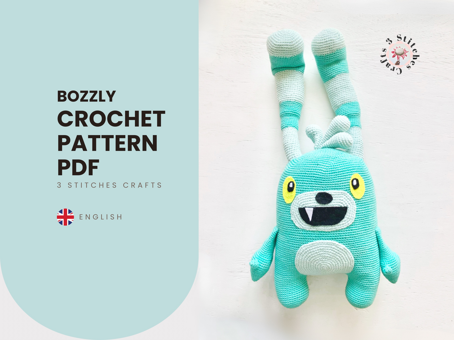 Bozzly from Abby Hatcher Crochet Pattern – 3 Stitches