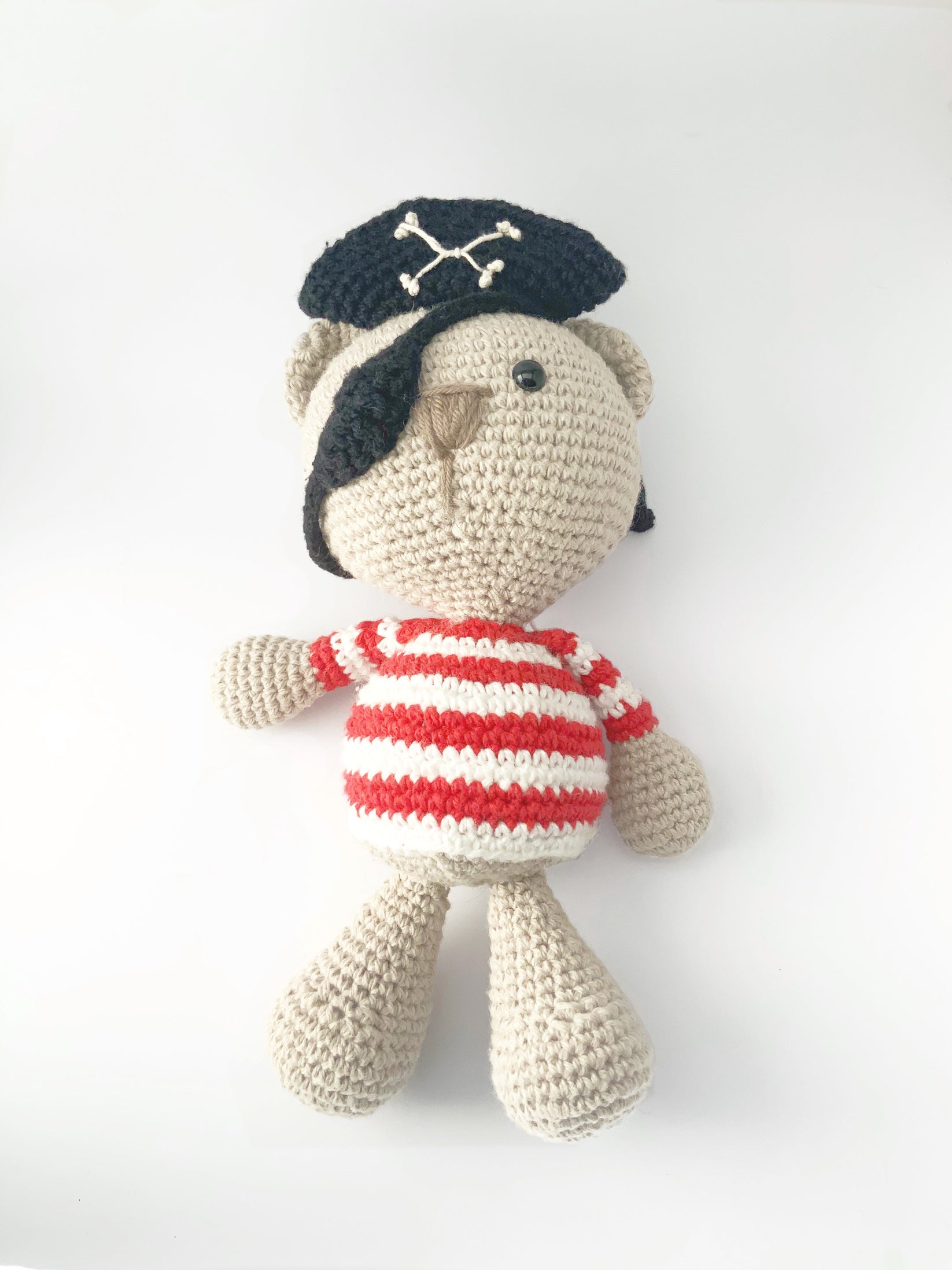 Pirate Bobblehead Bear – 3 Stitches